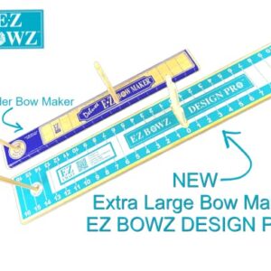 E-Z Bowz Design Pro Bow Maker - Easy Bow Making Tool - Gift Bow Bowmaker Kit - Christmas Decor Bowmaking - Large Bow Maker for Ribbon for Wreaths, Hair Bows