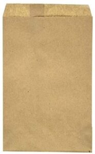 100 pack brown kraft paper bags, 6″ x 9″ inches, gift card, gift candy, cookies, doughnut, crafts, party favor, sandwich, jewelry merchandise- by rj displays