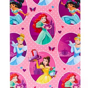 Disney Princess Wrapping Paper - Girls Wrapping Paper - Kids Wrapping Paper, Multicolor