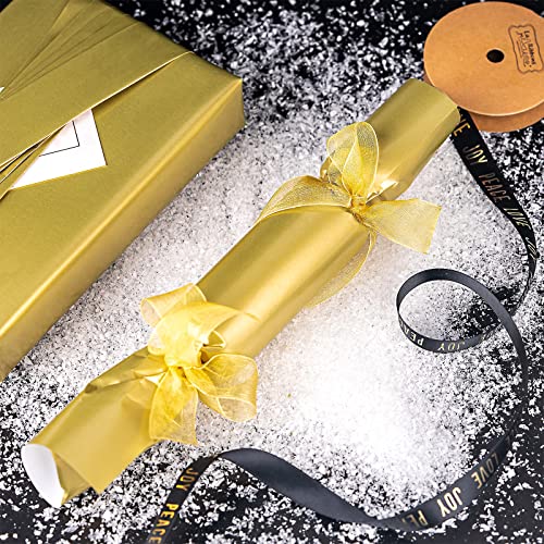 WRAPAHOLIC Metallic Wrapping Paper Roll - Mini Roll - 17 Inch X 33 Feet - Gold Pearlized Paper for Birthday, Holiday, Wedding, Baby Shower