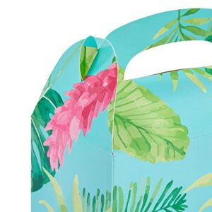 BLUE PANDA 24 Pack Luau Tropical Themed Party Favor Boxes, Tropical Gift Box Set (6 x 3.3 x 3.6 In)