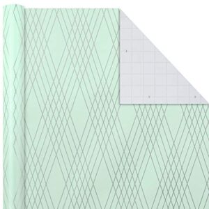 Hallmark All Occasion Wrapping Paper Bundle with Cut Lines on Reverse - Blush, Aqua, Mint, Silver (3-Pack: 105 sq. ft. ttl.) for Birthdays, Mothers Day, Weddings, Easter, Bridal Showers, Baby Showers