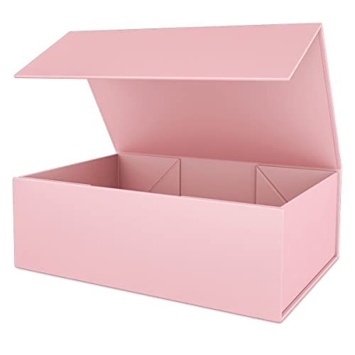 Pink Gift Box 10" x 6" x 3" with Magnetic Closure Lid Gift Box for Presents,Bridesmaid Gifts Box,Cute Box,Birthday Gift box,Luxury for Gift Packaging, Magnetic Gift Box for Wrapping Gifts (Pink)