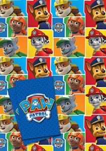 official paw patrol 2 sheet and 2 tag gift wrap pack