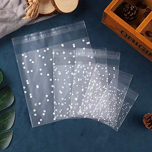 Self Sealing Cellophane Bags,200 Pcs Clear Cookie Bags Resealable Cellophane Bag for Packaging Packaging Bakery,Gifts,Favors, (4"x4")