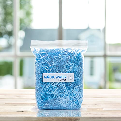 MagicWater Supply Crinkle Cut Paper Shred Filler (4 oz) for Gift Wrapping & Basket Filling - Light Blue