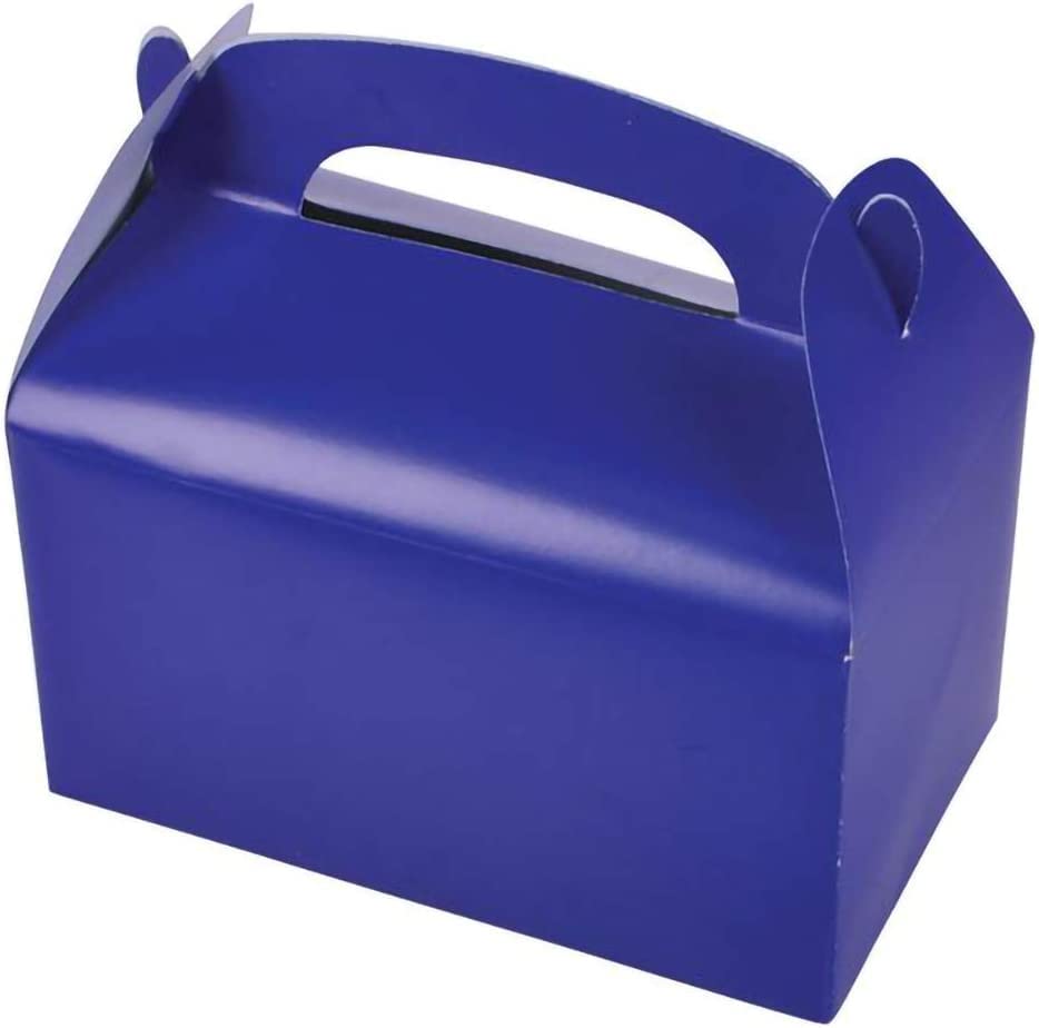 The Dreidel Company Gable Treat Boxes, (24-Pack) Party Favor Boxes for Kids Birthday, Candy Boxes Party Favors, Weddings Events, Baby Shower, 6.25" x 3.5" x 3.5" Inch Box (Multi-Color Treat Box)