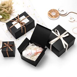 Mcfleet Black Gift Boxes with Lids 9x6x4 Inches 10 Pack Groomsmen Proposal Boxes Cardboard Gift Box for Presents, Craft Boxes for Christmas, Wedding, Graduation, Holiday, Birthday Gift Packaging