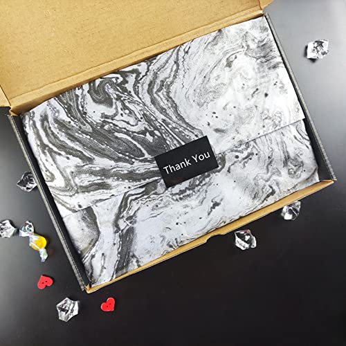 MORANTI Black Marble Pattern Bulk Tissue Paper Gift Wrap 25 Sheets 19.7" x 27.5" for Birthday Wedding Graduate Gift Bags Holiday Party Wrapping Gift Tissue Paper