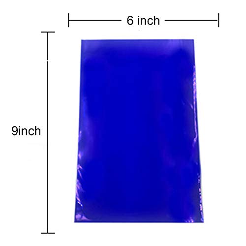 Colored Cellophane Treat Bags, 6x9 Inch 100 pcs Colorful Cellophane Bags with 100Pcs Twist Ties 2.5Mil Cello Bags for Party Favors