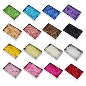 LJY 0.7LB Multicolored Raffia Paper Shreds & Strands Shredded Crinkle Confetti for DIY Gift Wrapping & Basket Filling