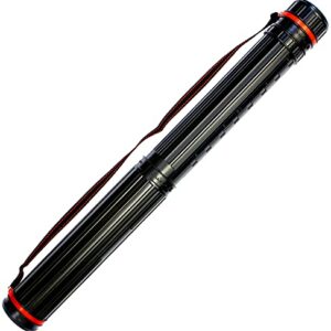 VViViD 25” - 40.75” inch Black Telescoping Storage Tube, with Carrying Strap, for Posters, Documents, Art, Blueprints, and More