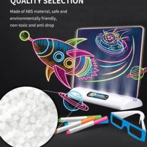 Magic 3D Luminous Eraseable, Drawing Board, Preschool Kids 3 and up. Educational Fun Learning! Boys and Girls