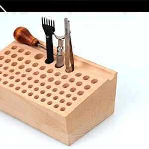 Leather Craft Wooden Stand Holder Holding Organizer for 76 Holes Leather Punch Tool