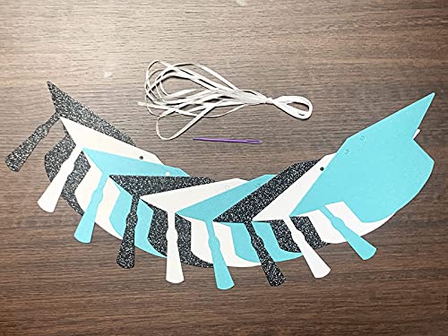 Graduation Decorations Turquoise Black 2023/4pcs Graduation Hat Banner Garlands Teal White Black for Class of 2023 Graduation Party Supplies Teal Grad