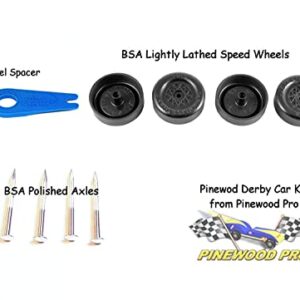 Pinewood Pro Pine Derby Car Kit with PRO Graphite - Painted and Weighted - Black Barracuda