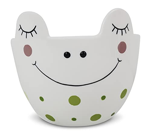 Generic Frog Ceramic Yarn Bowl for Knitting and Crocheting. This Decorative Wool HolderYarn Organizer Makes a Great Gift for Crochet Lovers. (Frog)