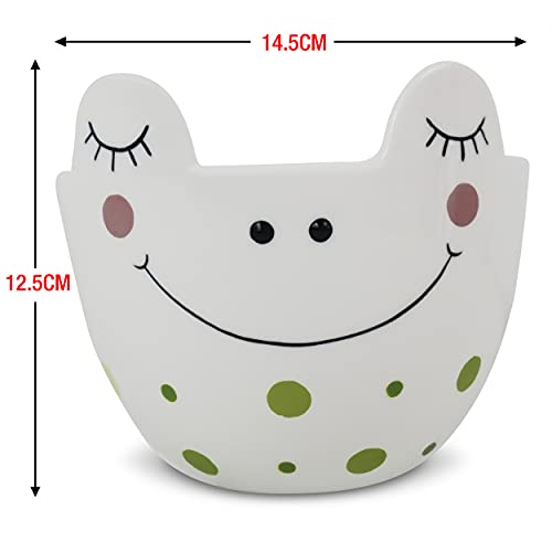 Generic Frog Ceramic Yarn Bowl for Knitting and Crocheting. This Decorative Wool HolderYarn Organizer Makes a Great Gift for Crochet Lovers. (Frog)