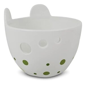 Generic Frog Ceramic Yarn Bowl for Knitting and Crocheting. This Decorative Wool HolderYarn Organizer Makes a Great Gift for Crochet Lovers. (Frog)