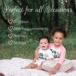 Bump and Beyond Designs Can't Wait to Meet You, Pregnancy Announcement to Grandparents (White, 0-3 Months)