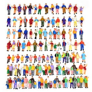 100pcs 1:87 ho scale standing scenery passengers model train park street people figure model building kit