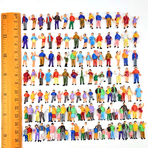 100pcs 1:87 HO Scale Standing Scenery Passengers Model Train Park Street People Figure Model Building Kit