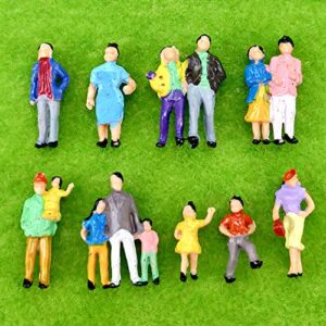 100pcs 1:87 HO Scale Standing Scenery Passengers Model Train Park Street People Figure Model Building Kit