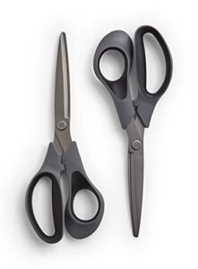 tru red 24380514 tru red 8-inch titanium coated scissors straight handle 2/pack (tr55023)