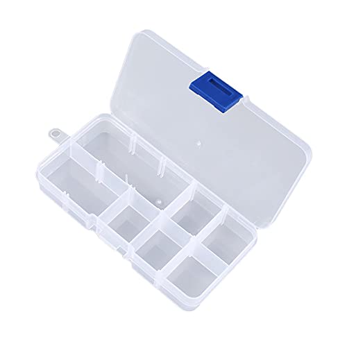 Tatoonly Superjiuex 10 Compartment Slots Cells Portable Tool Box Electronic Parts Screw Beads Ring Jewelry Plastic Storage Box Container Holder