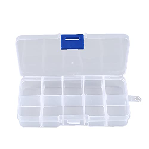 Tatoonly Superjiuex 10 Compartment Slots Cells Portable Tool Box Electronic Parts Screw Beads Ring Jewelry Plastic Storage Box Container Holder