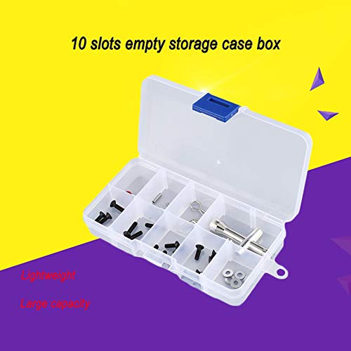 Tatoonly Superjiuex 10 Compartment Slots Cells Portable Tool Box Electronic Parts Screw Beads Ring Jewelry Plastic Storage Box Container Holder