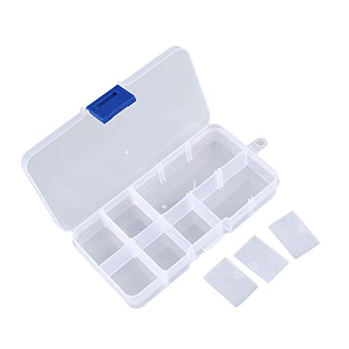 Tatoonly Superjiuex 10 Compartment Slots Cells Portable Tool Box Electronic Parts Screw Beads Ring Jewelry Plastic Storage Box Container Holder