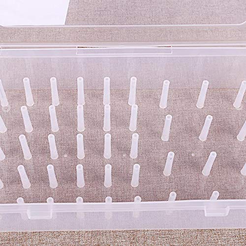 Abbraccia 42 Slots Sewing Thread Holders for Spools of Thread, Empty Thread Storage Box, Made of Materials, Home Storage is Easier - 9.33x5.4x2.6 inch