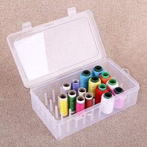 Abbraccia 42 Slots Sewing Thread Holders for Spools of Thread, Empty Thread Storage Box, Made of Materials, Home Storage is Easier - 9.33x5.4x2.6 inch