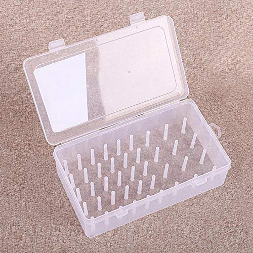 Abbraccia 42 Slots Sewing Thread Holders for Spools of Thread, Empty Thread Storage Box, Made of Materials, Home Storage is Easier - 9.33x5.4x2.6 inch