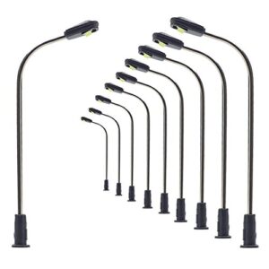 lqs05 10pcs model railway train lamp post 3.6cm or 1.42inch street light bright cool white n z scale leds new