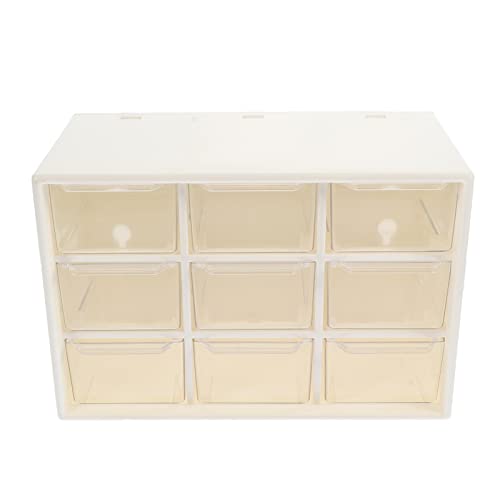 HEALLILY Mini Plastic Drawer Organizer Jewelry Box Display Case Storage Cabinet for DIY Crafts Office Supplies Fishing Tackle Earring Rings Necklaces Bracelets