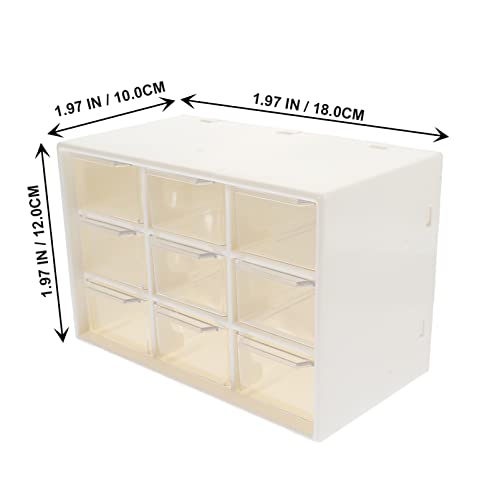 HEALLILY Mini Plastic Drawer Organizer Jewelry Box Display Case Storage Cabinet for DIY Crafts Office Supplies Fishing Tackle Earring Rings Necklaces Bracelets