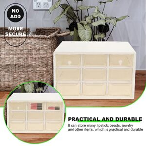 HEALLILY Mini Plastic Drawer Organizer Jewelry Box Display Case Storage Cabinet for DIY Crafts Office Supplies Fishing Tackle Earring Rings Necklaces Bracelets