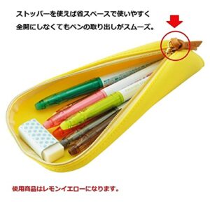 Lihit Lab A7730-5 Bloomin Tray Pen Case, Lemon Yellow