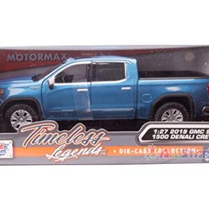 2019 GMC Sierra 1500 Denali Crew Cab - Blue 1:24-1:27 Scale Diecast Model by Motormax 79362