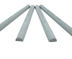 Creator's Abrasive Stones - Four Pack - 1/2" Half Diameter X 5.75" Long - Knock Off Sharp Edges On Stained Glass and Glass Bottle Cutting Projects - 180 Grit