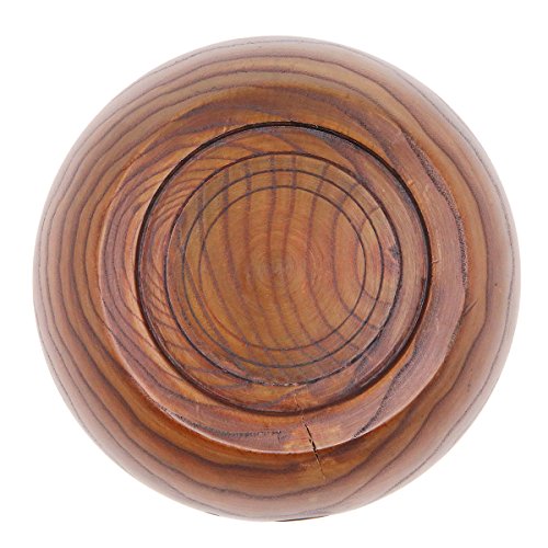 Apol Handmade Wooden Yarn Bowl Round Shape 5.5×3.2 inch Wool Holder Organizer for Knitting Crochet