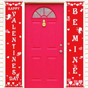 Valentine’s Day Banner Decorations -V-Day Porch Sign Door House Party Decor Supplies