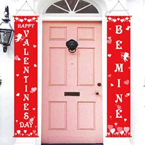 Valentine’s Day Banner Decorations -V-Day Porch Sign Door House Party Decor Supplies