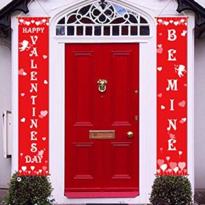 Valentine’s Day Banner Decorations -V-Day Porch Sign Door House Party Decor Supplies