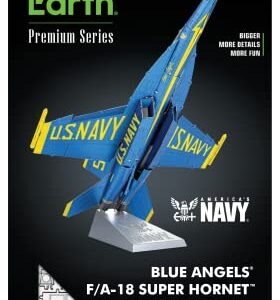 Metal Earth Premium Series Blue Angels F/A-18 Super Hornet 3D Metal Model Kit Fascinations