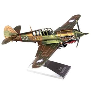 metal earth the curtiss p-40 warhawk aircraft 3d metal model kit fascinations