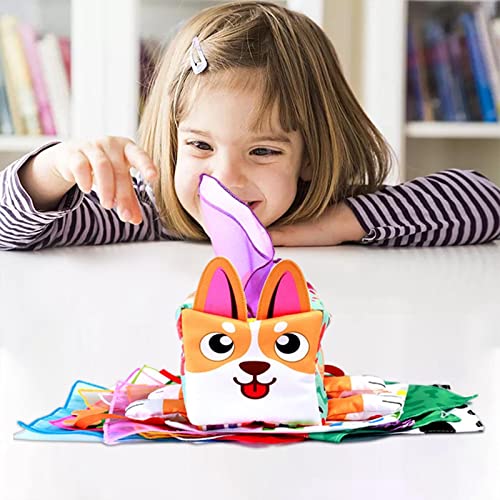 predolo Dog Shaped Baby Tissue Soft Stuffed for Boys and Girls