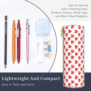 Love Heart Pencil Case Women Pen Pouch Simple Carrying Box for Adult With Smooth Zipper Durable Lightweight for Office Organizer Storage Bag